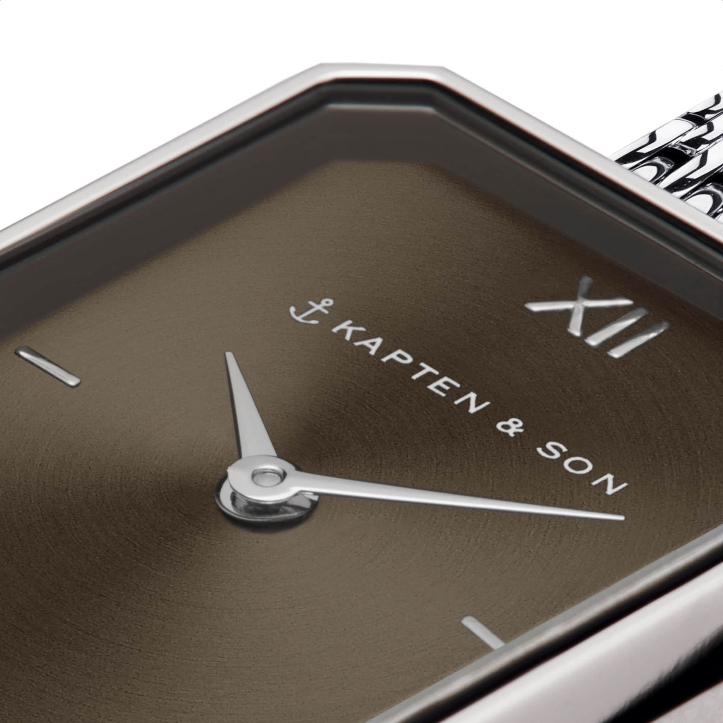 Grace Silver Brown Woven Steel - Uhren & Schmuck | Kapten & Son